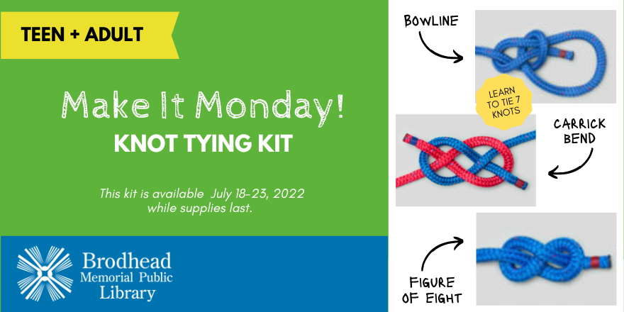 Make It Monday: Knot Tying Kit | Brodhead Memorial Public Library