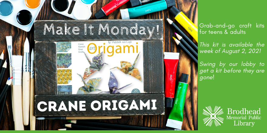 Crane Origami Kit | Brodhead Memorial Public Library